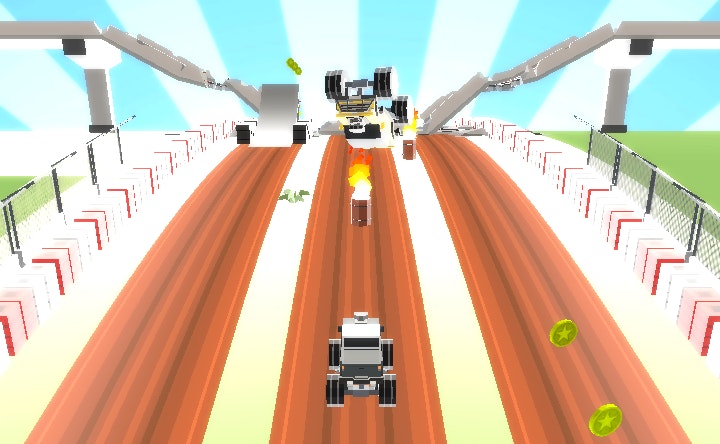 Blocky Monster Trucks - Play Free Online | Spatial
