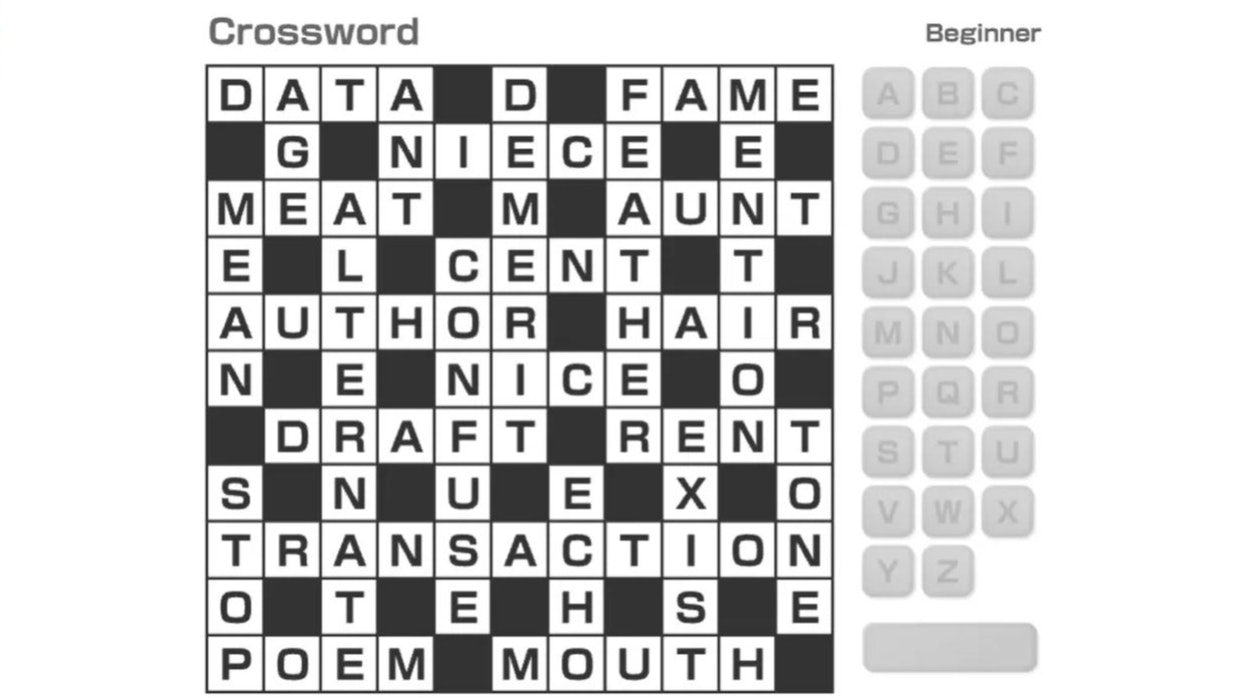 Crossword - Play Free Online | Spatial